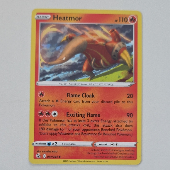 Pokemon | Toys | Pokemon Heatmor Card | Poshmark